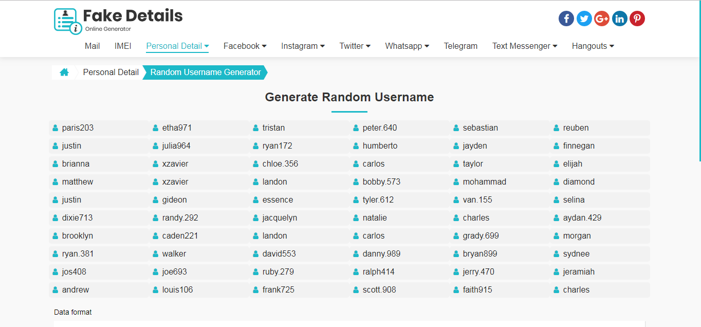 Complimentary Random Username Generator Website: Username Ideas